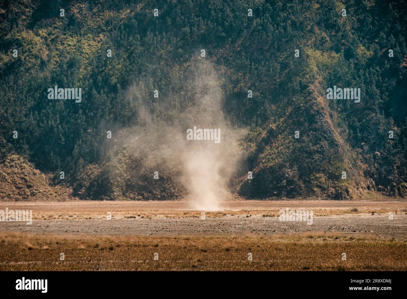 Dusty storm swirl on dry land in remote wilderness Stock Photo - Alamy