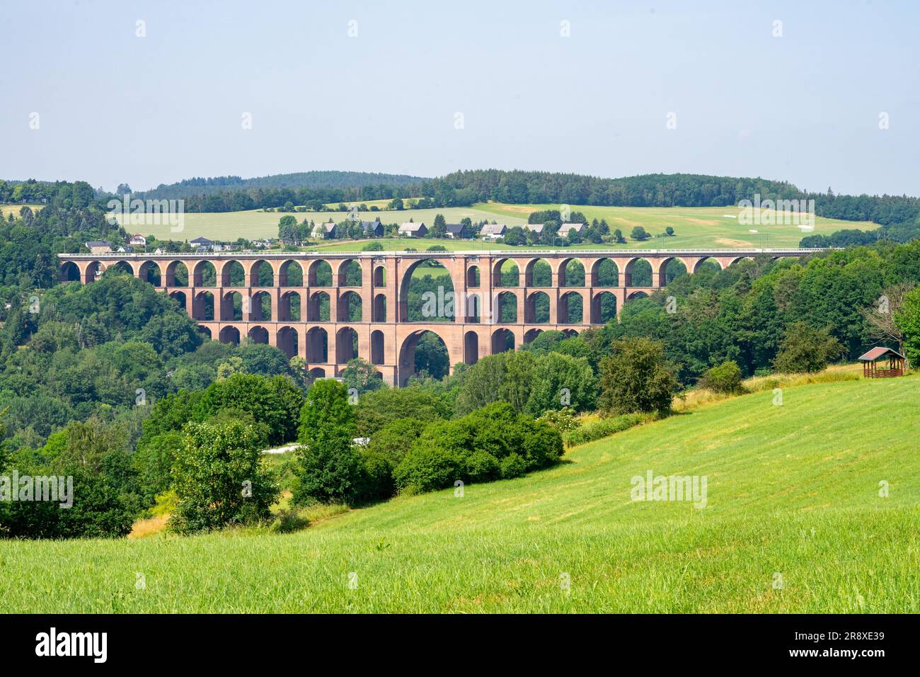 bridge over the landscape in vogtland Stock Photo - Alamy
