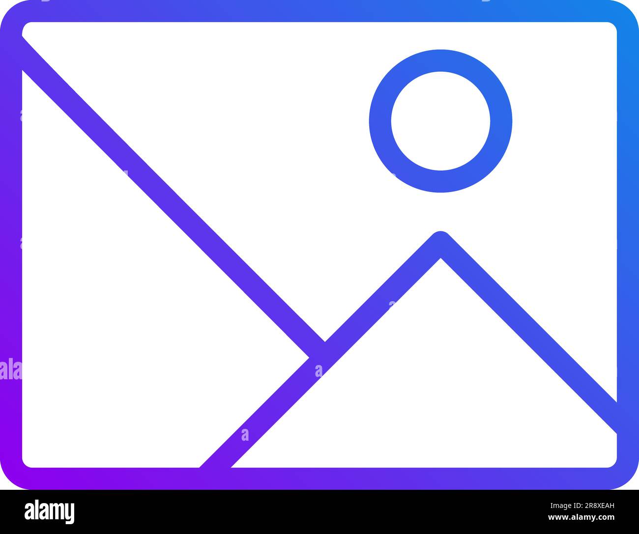 Gallery button pixel perfect gradient linear vector icon Stock Vector ...