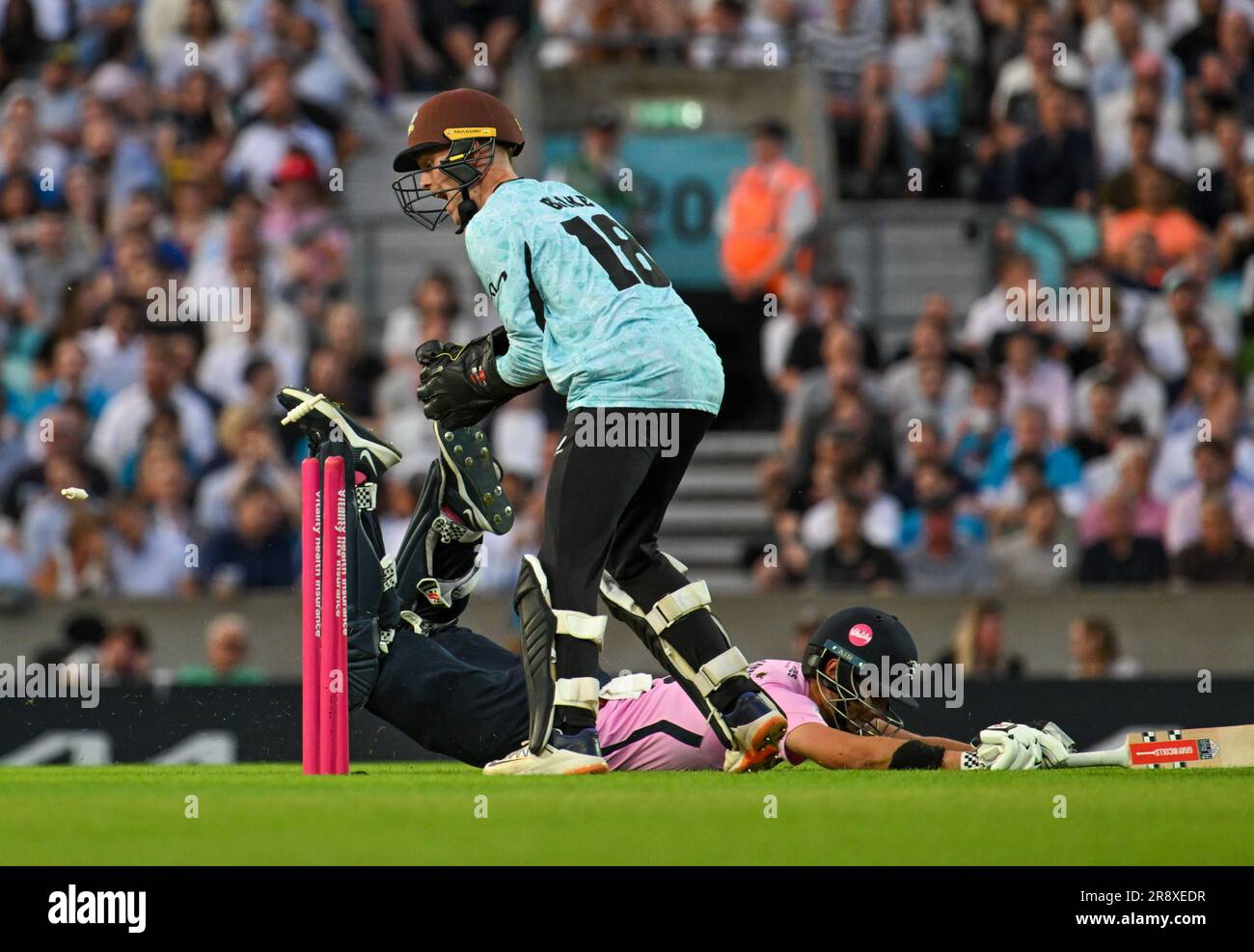 Oval, England. 26 May, 2023. Josh Blake of Surrey County Cricket Club ...