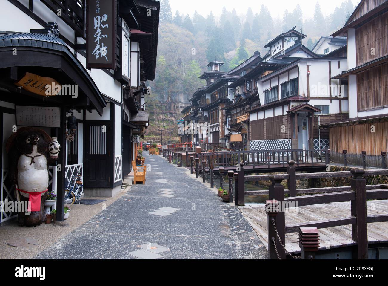 Ginzan Onsen hot spring Stock Photo - Alamy