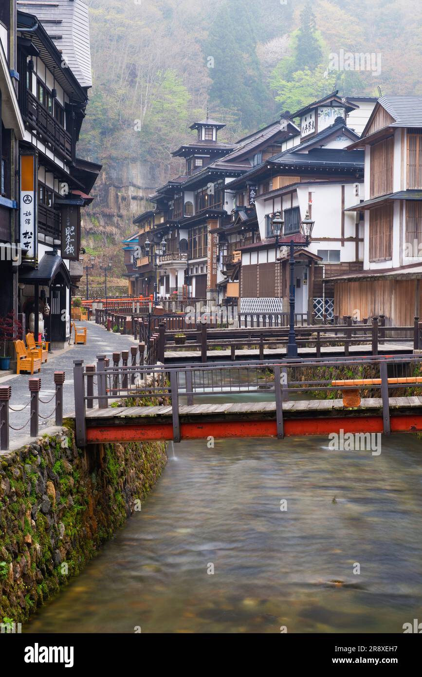Ginzan Onsen hot spring Stock Photo - Alamy