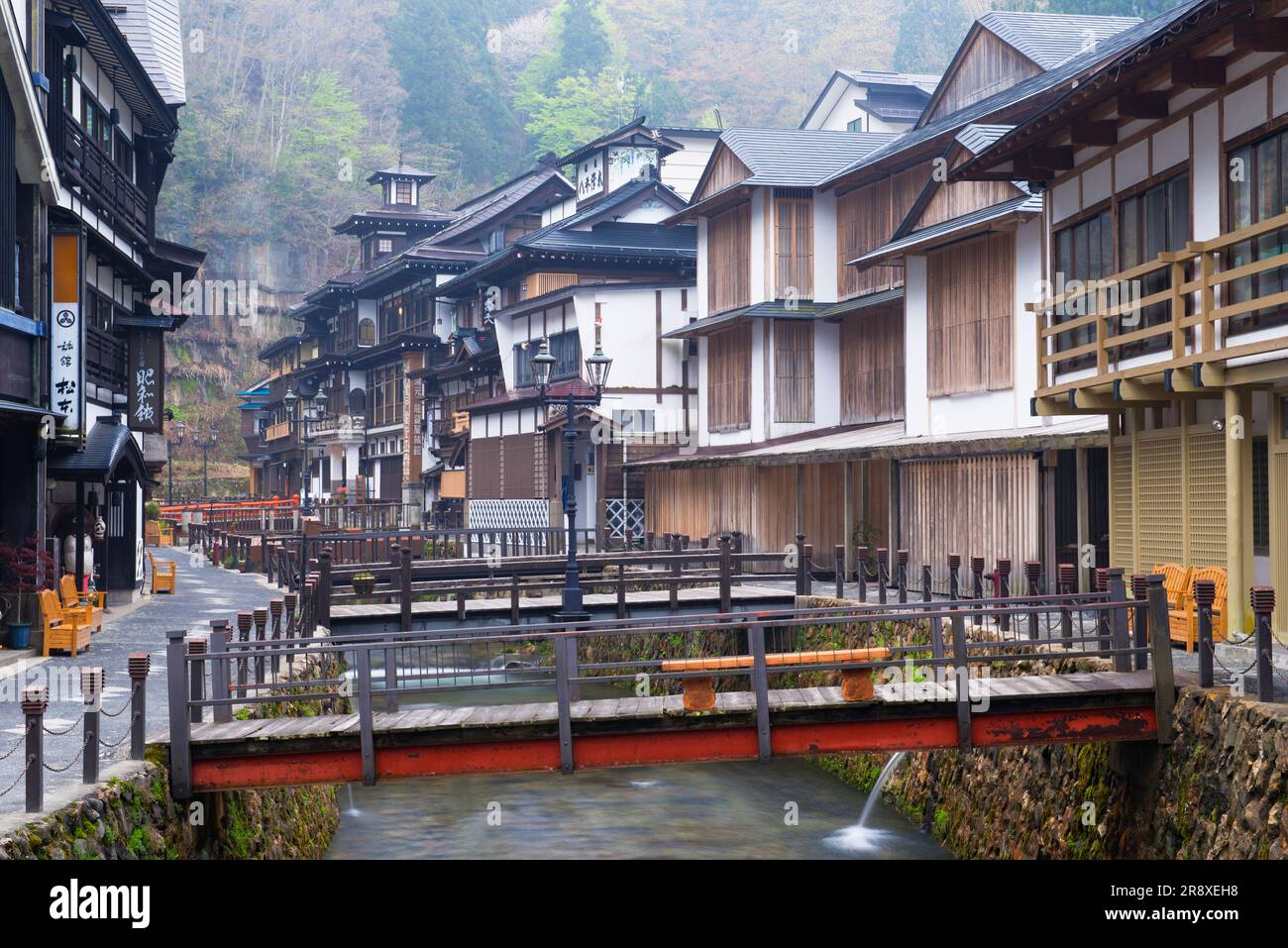 Ginzan Onsen hot spring Stock Photo - Alamy