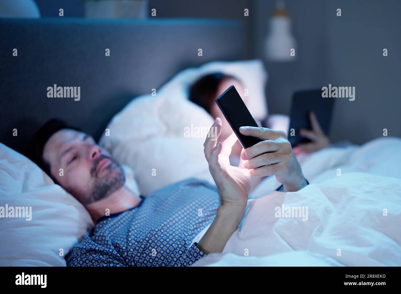 Man watching woman sleep hi-res stock photography and images - Alamy
