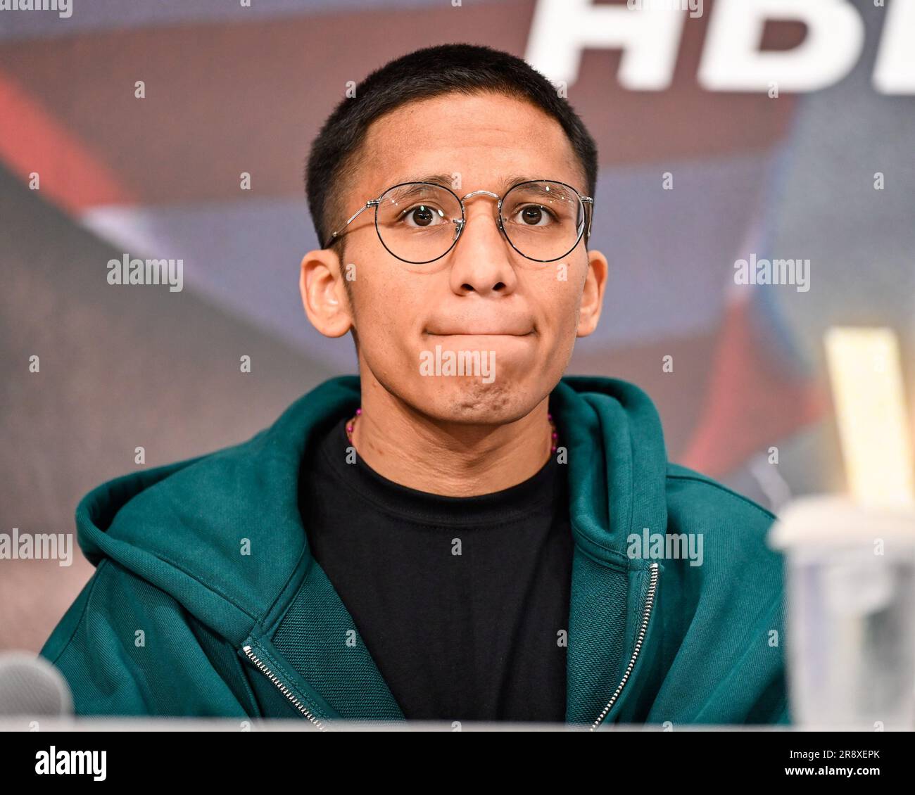 Joshua Franco of U.S. during the weigh-in for the WBA super-flyweight ...