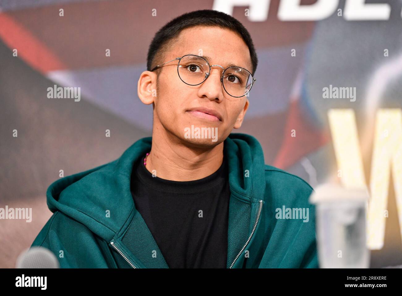 Joshua Franco of U.S. during the weigh-in for the WBA super-flyweight ...