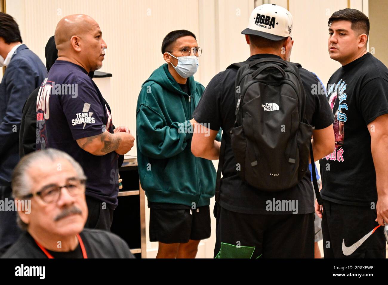Joshua Franco of U.S. during the second official weigh-in for the WBA ...