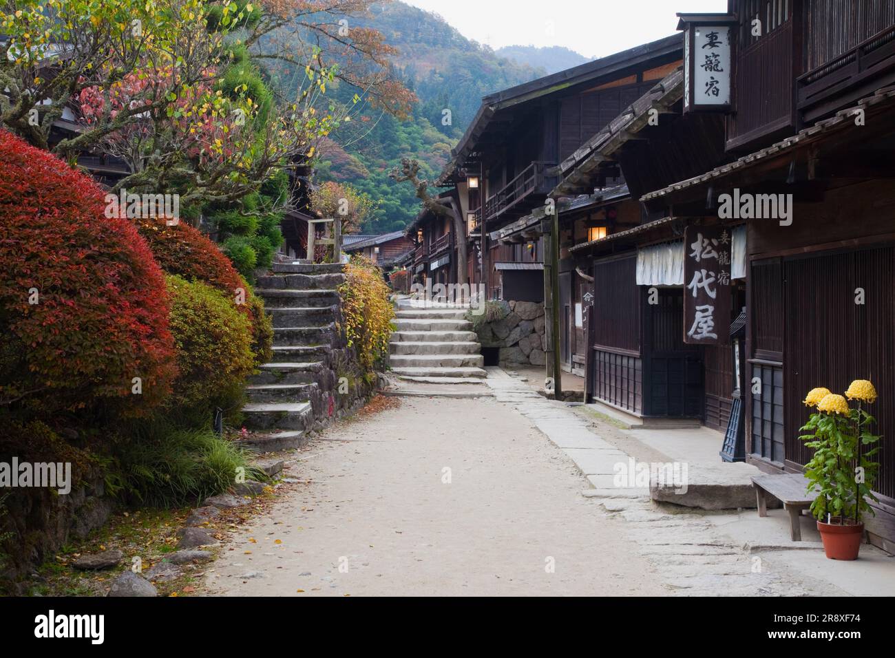 Nagano japan tsumago juku hi-res stock photography and images - Alamy