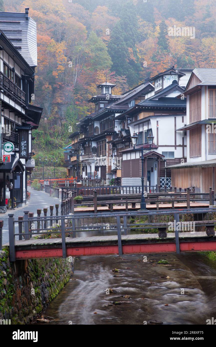 Ginzan Onsen in Autumn Stock Photo - Alamy
