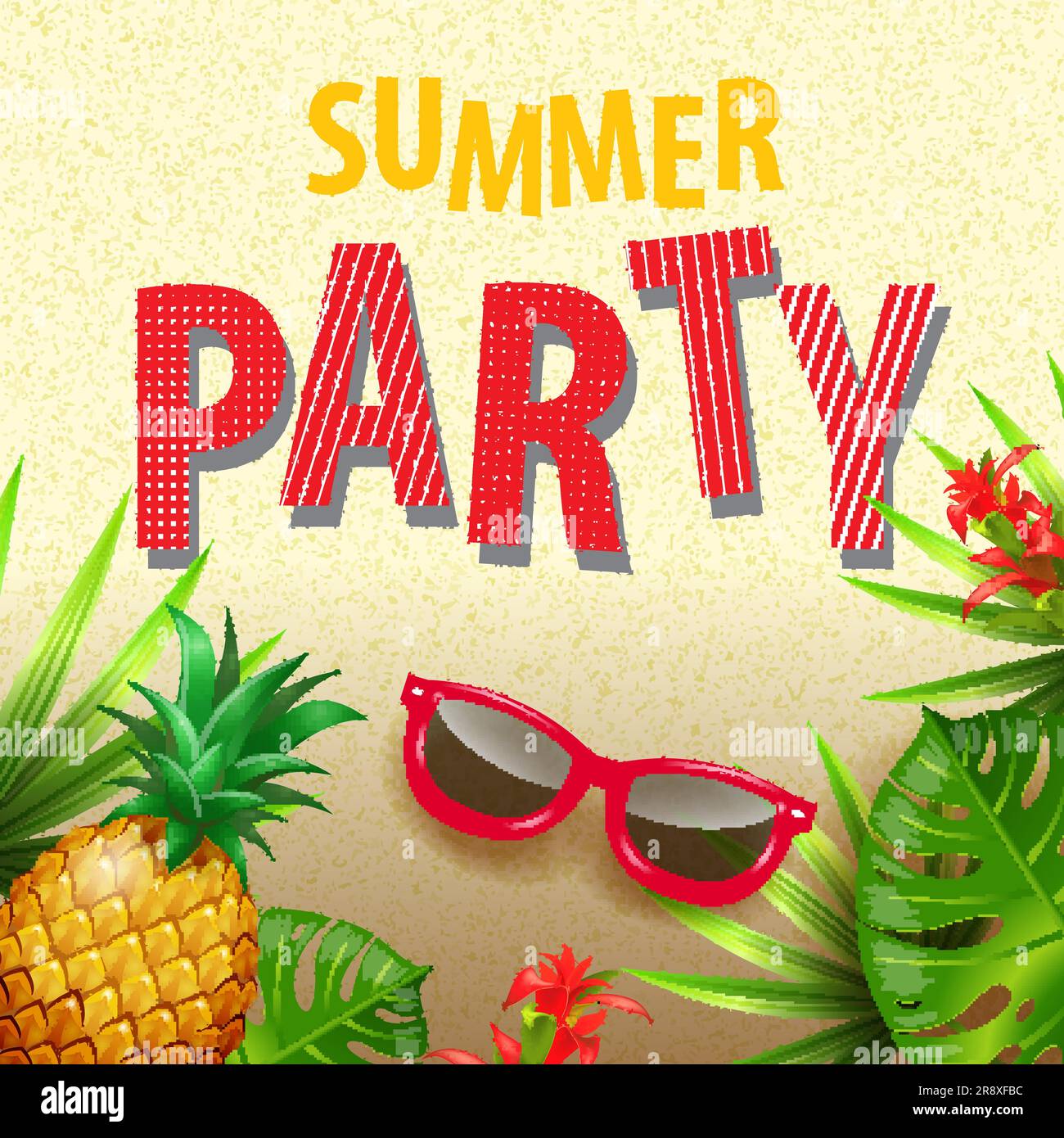 Summer party stylish invitation design Stock Vector Image & Art - Alamy