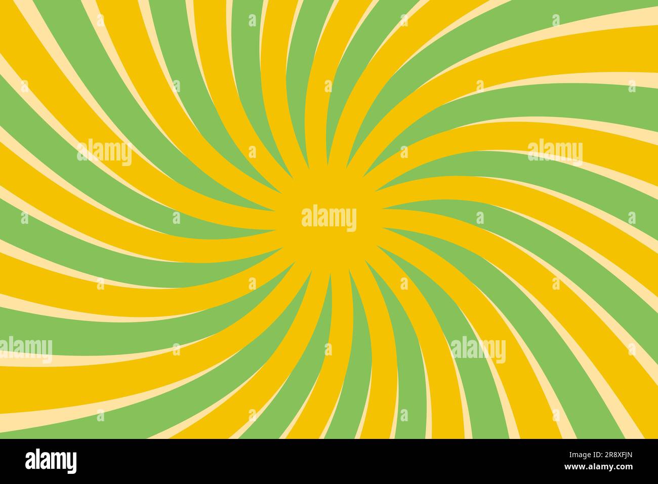 Sun rays background, psychedelic wavy retro 60s 70s design. Fun hippie ...