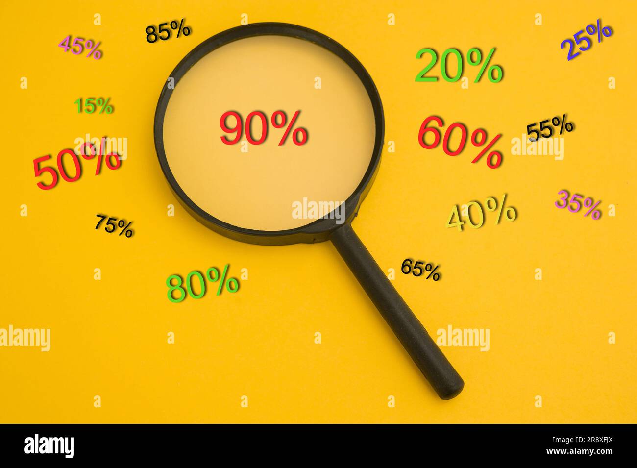 Magnifying glass numbers hi-res stock photography and images - Alamy