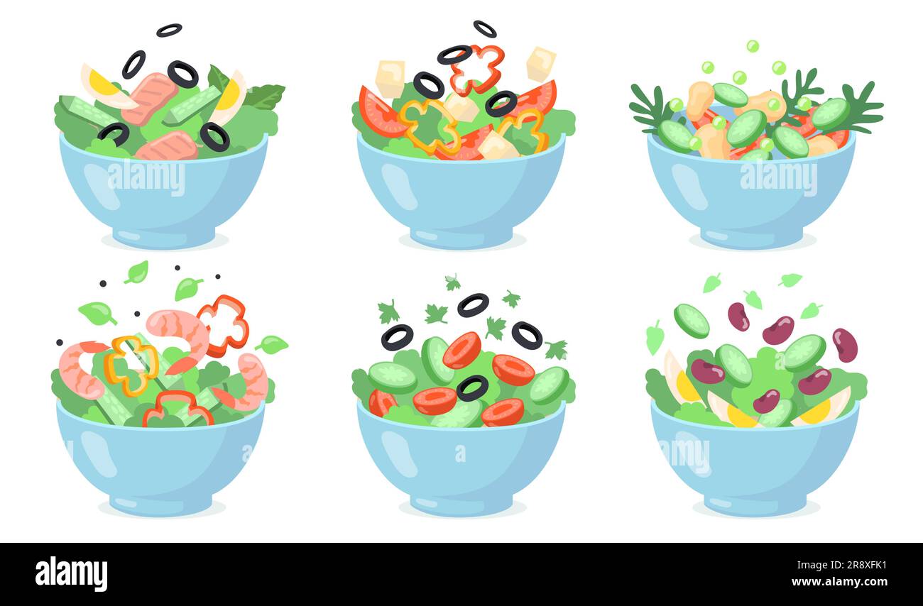 Mix of salad Stock Vector Images - Alamy