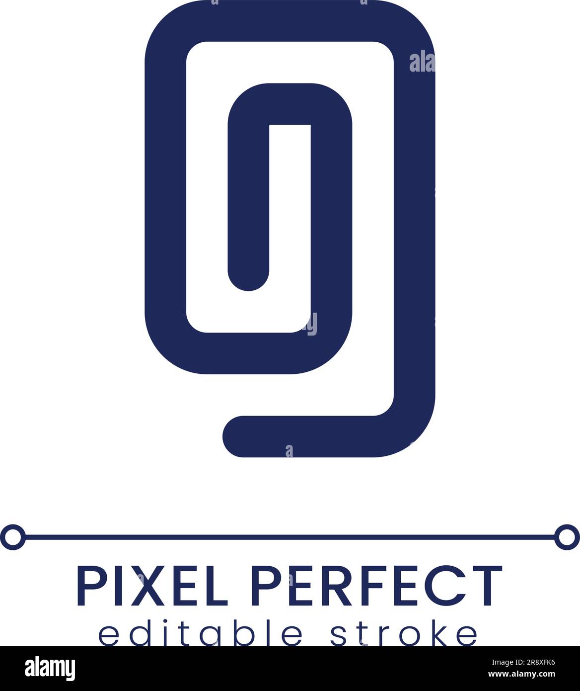 Attach file line icon Cut Out Stock Images & Pictures - Alamy