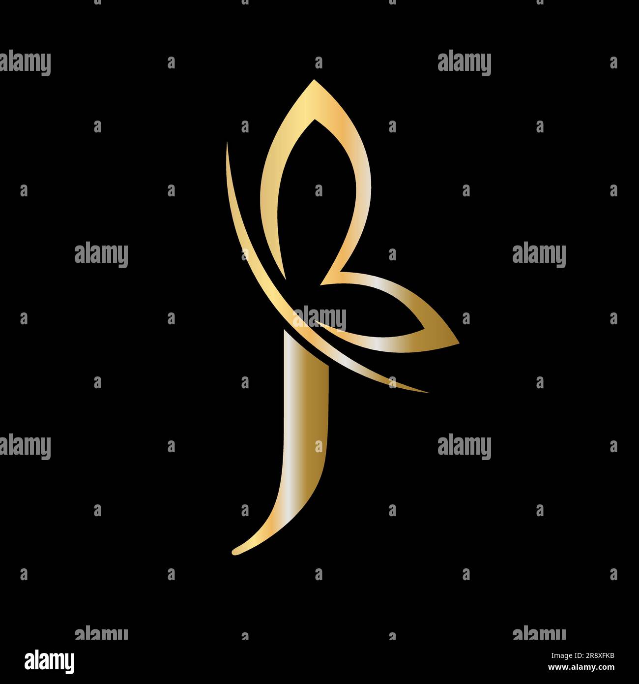Letter J Butterfly Logo Concept For Luxury, Beauty, Spa and Fashion ...