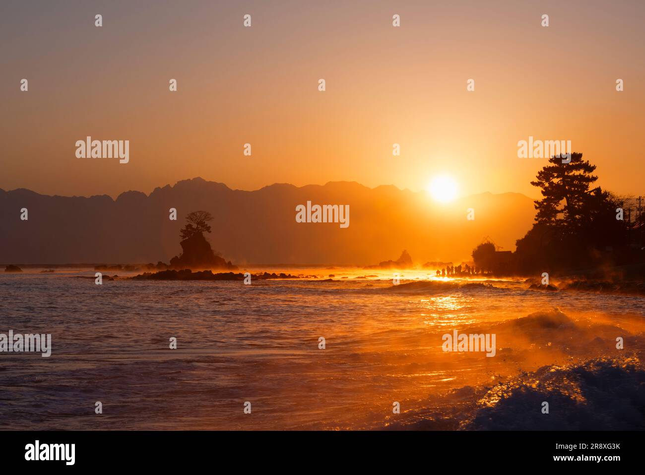 Amaharashi coast and the morning sun Stock Photo - Alamy