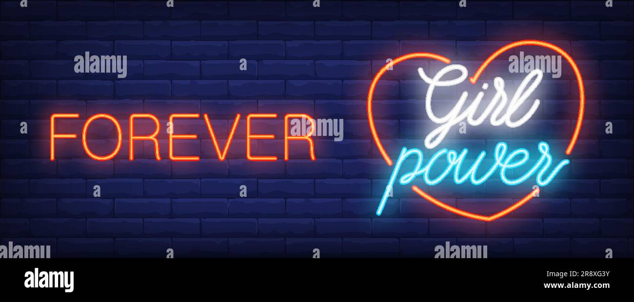 Forever girl power neon sign Stock Vector Image & Art - Alamy