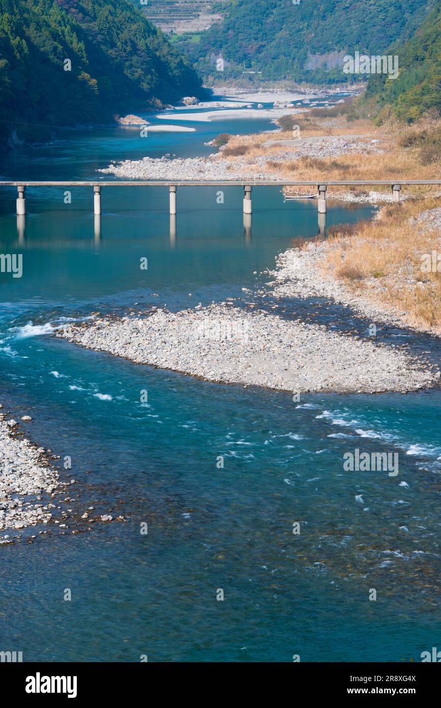 Niyodogawa and Asao Low water crossing Stock Photo - Alamy