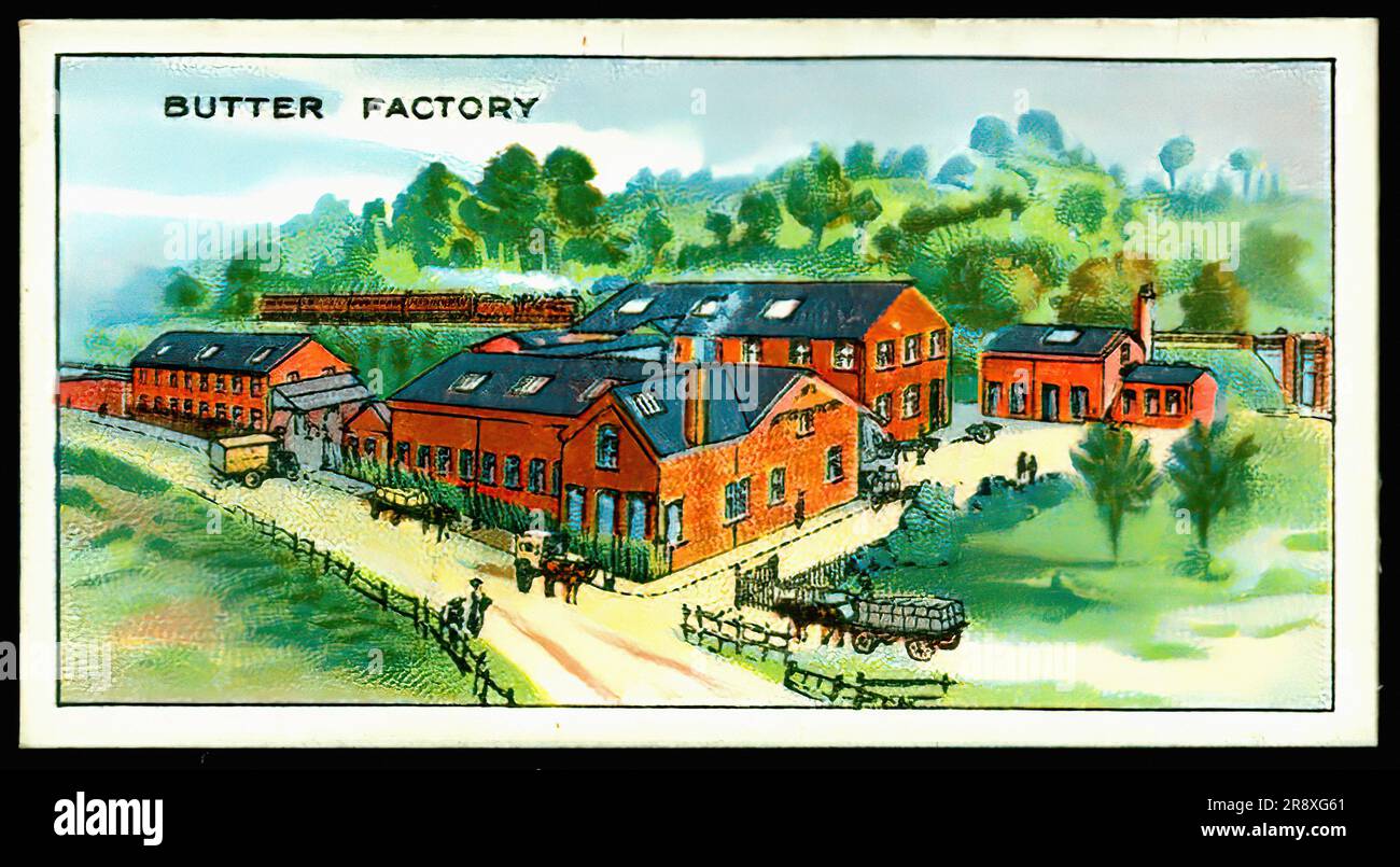 Brislington Butter Factory - Vintage Cigarette Card Stock Photo - Alamy