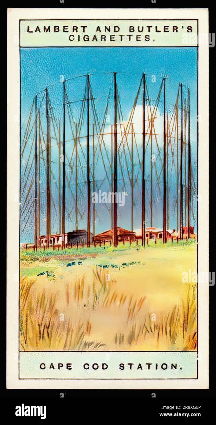 Cape Cod Wireless Station - Vintage Cigarette Card Stock Photo - Alamy