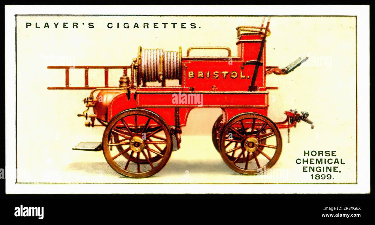 Chemical Engine of 1899 - Vintage Cigarette Card Stock Photo - Alamy