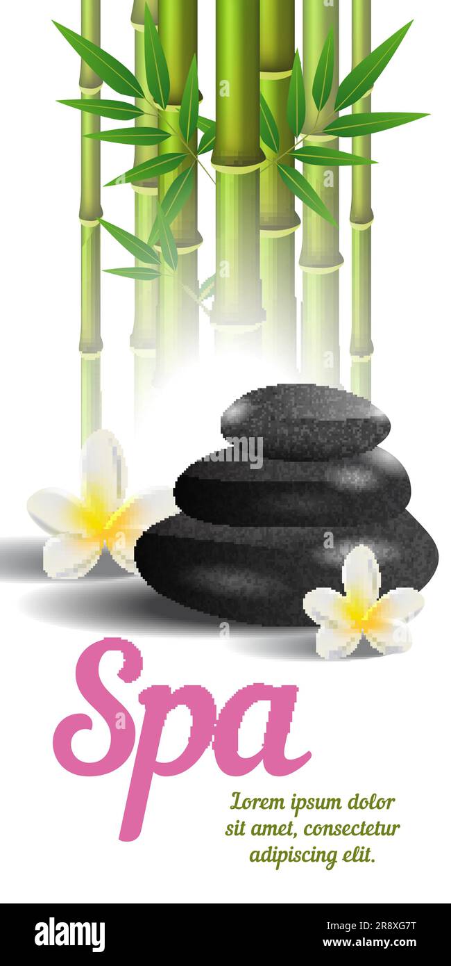 Spa lettering, bamboo and stones Stock Vector Image & Art - Alamy