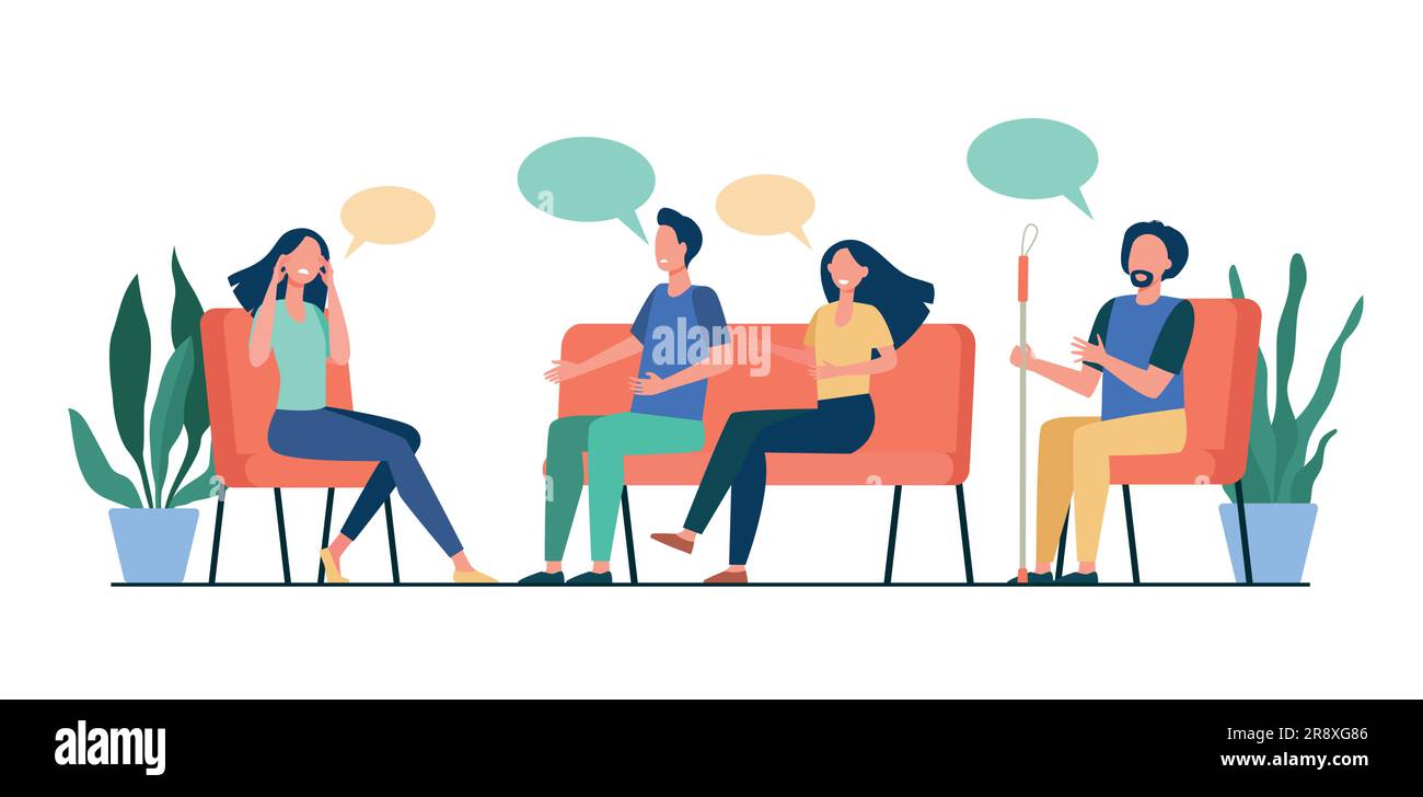 Group session therapy counseling Cut Out Stock Images & Pictures - Alamy