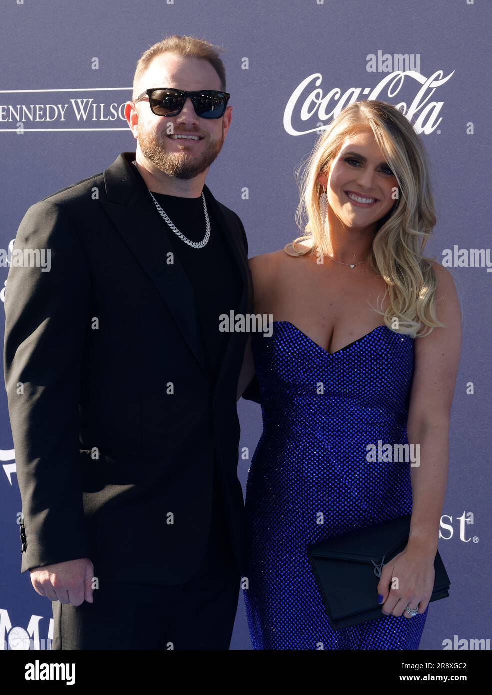 Los Angeles, California, USA. 22nd June, 2023. Max Muncy, Kelly Muncy ...