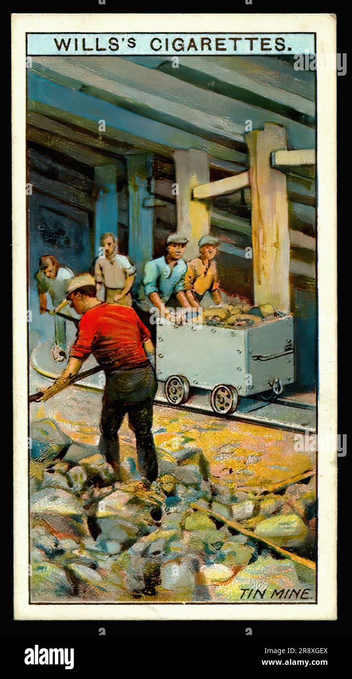 Cornish Tin Mine - Vintage Cigarette Card Stock Photo - Alamy