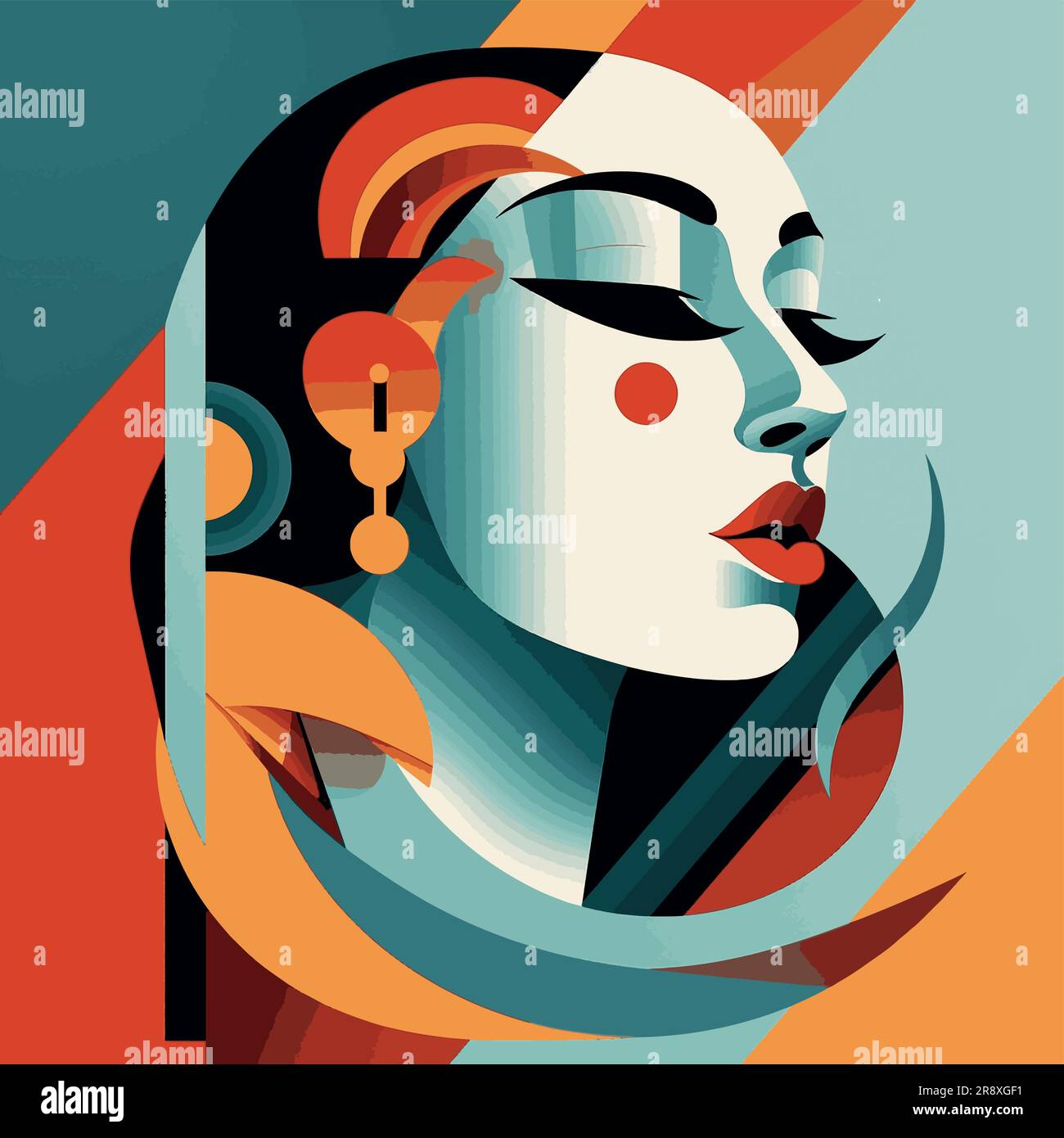 Eye-catching girl in glasses,portrait design image Stock Vector Image ...