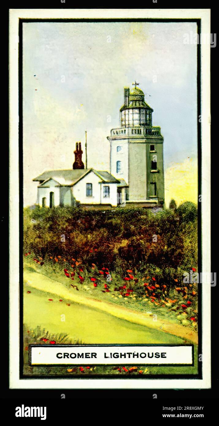 Cromer Lighthouse - Vintage Cigarette Card Stock Photo - Alamy