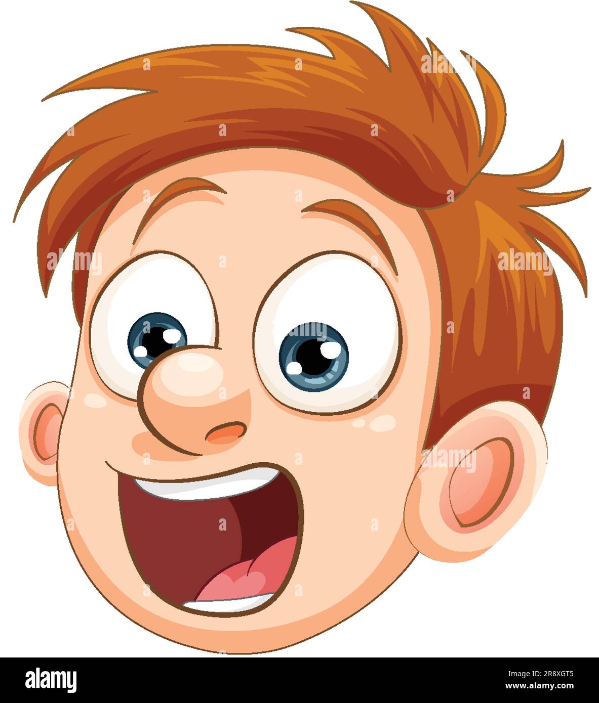 Boy with Shocked Expression Vector illustration Stock Vector Image ...