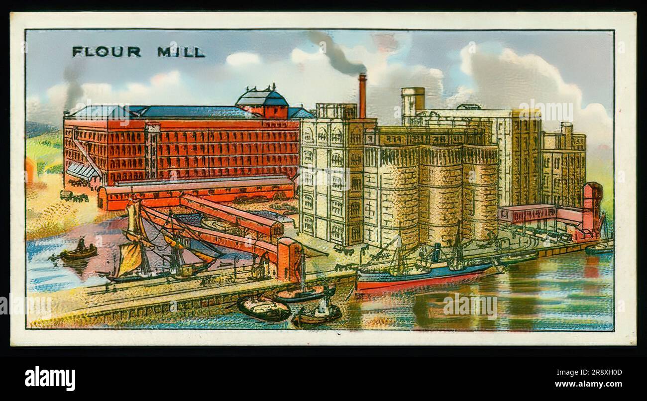 Dunston Flour Mill - Vintage Cigarette Card Stock Photo - Alamy
