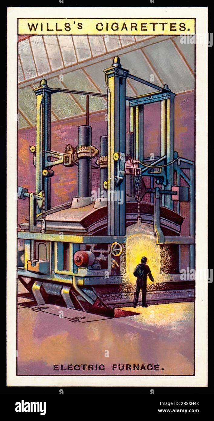 Electric Furnace - Vintage Cigarette Card Stock Photo - Alamy