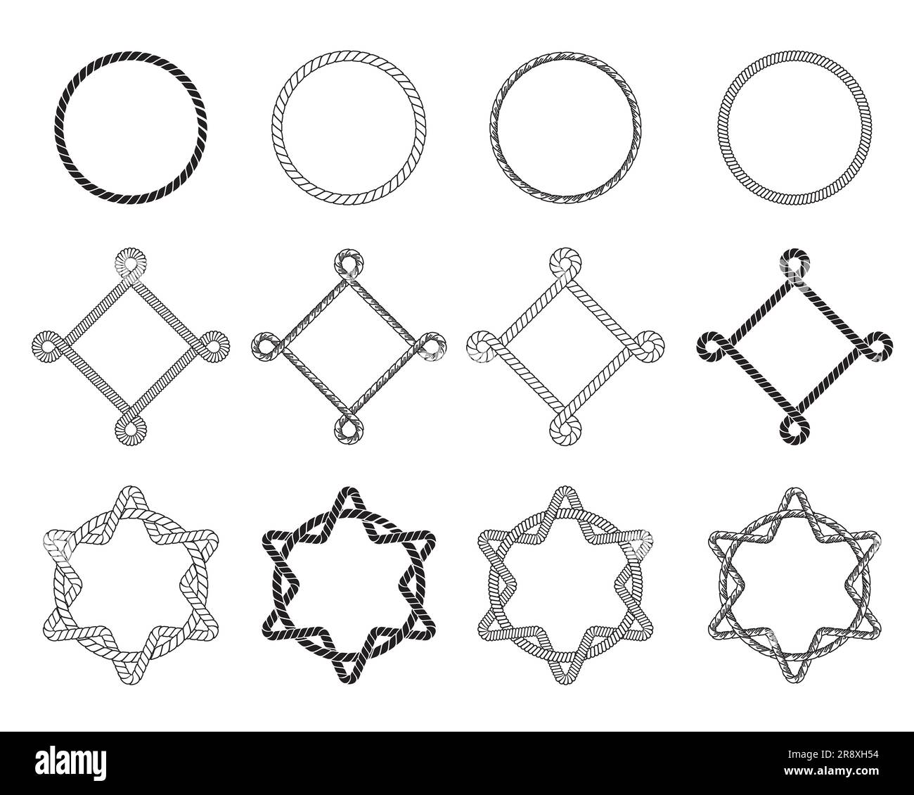 Different rope frames flat icon set Stock Vector Image & Art - Alamy Different rope frames flat icon set Stock Vector Image & Art - Alamy