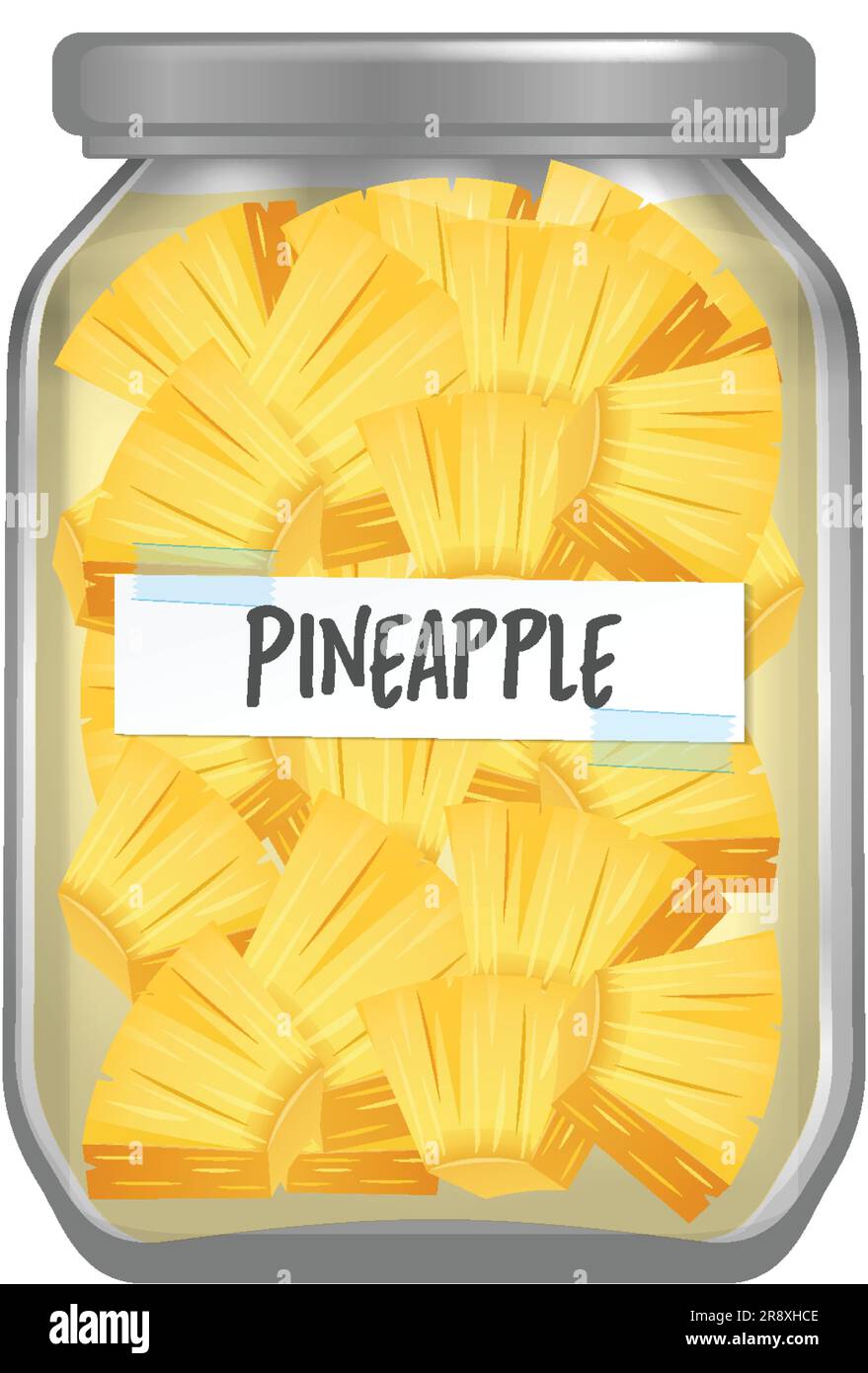 Pickled Pineapple in Jar Vector illustration Stock Vector Image & Art - Alamy