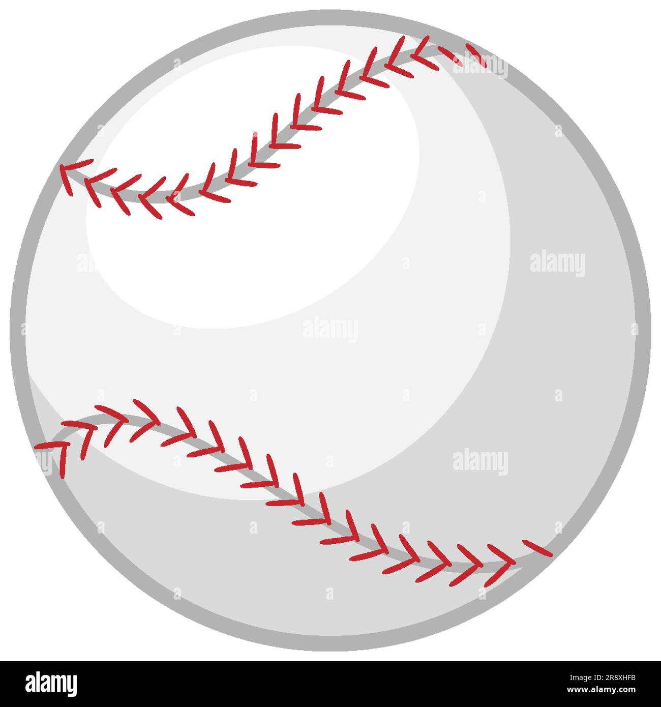 Baseball Ball on White Background illustration Stock Vector Image & Art ...