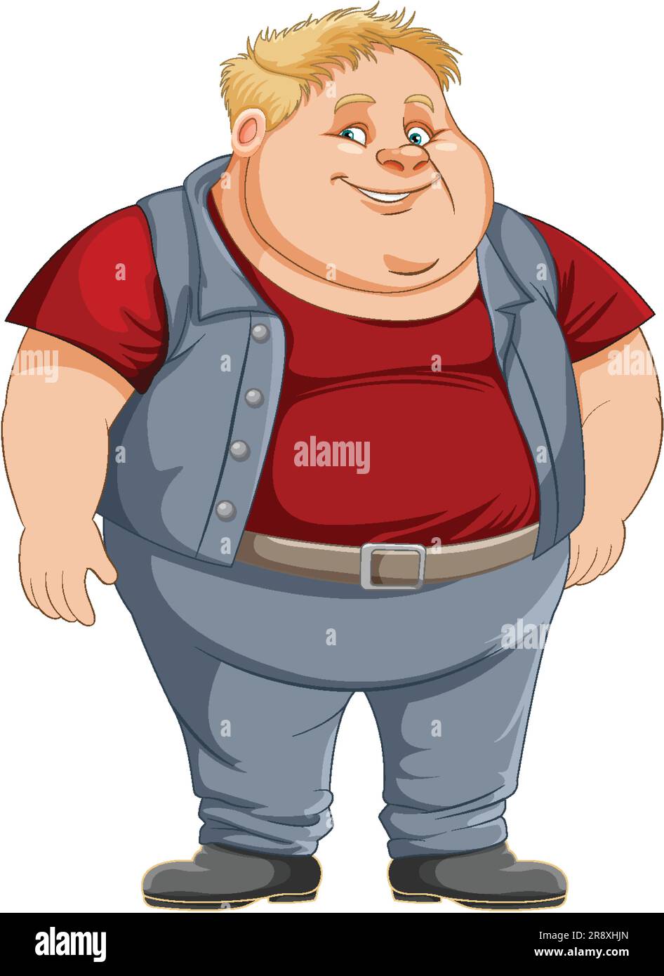 Fat male cartoon character illustration Stock Vector Image & Art - Alamy