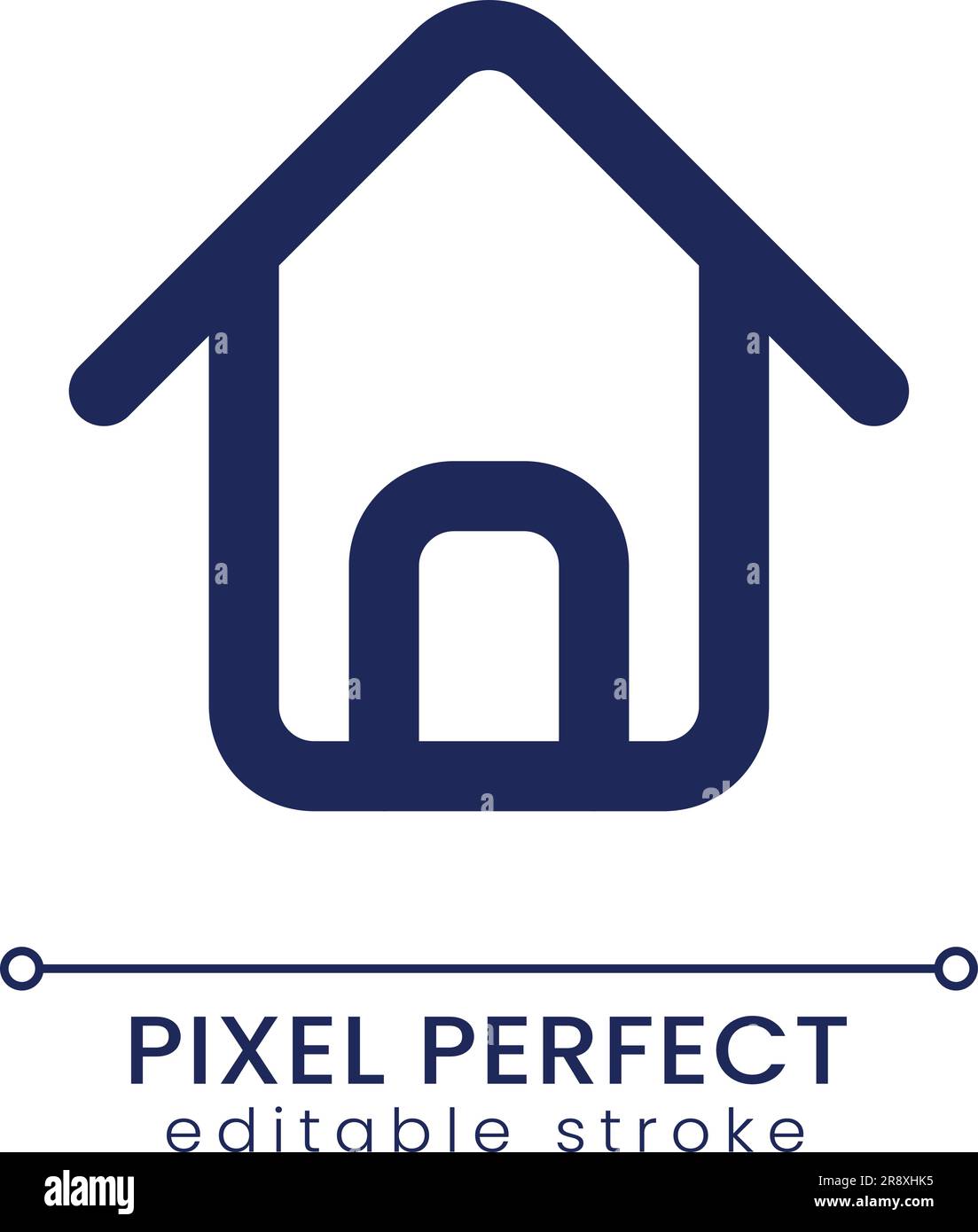 Home page pixel perfect linear ui icon Stock Vector Image & Art - Alamy
