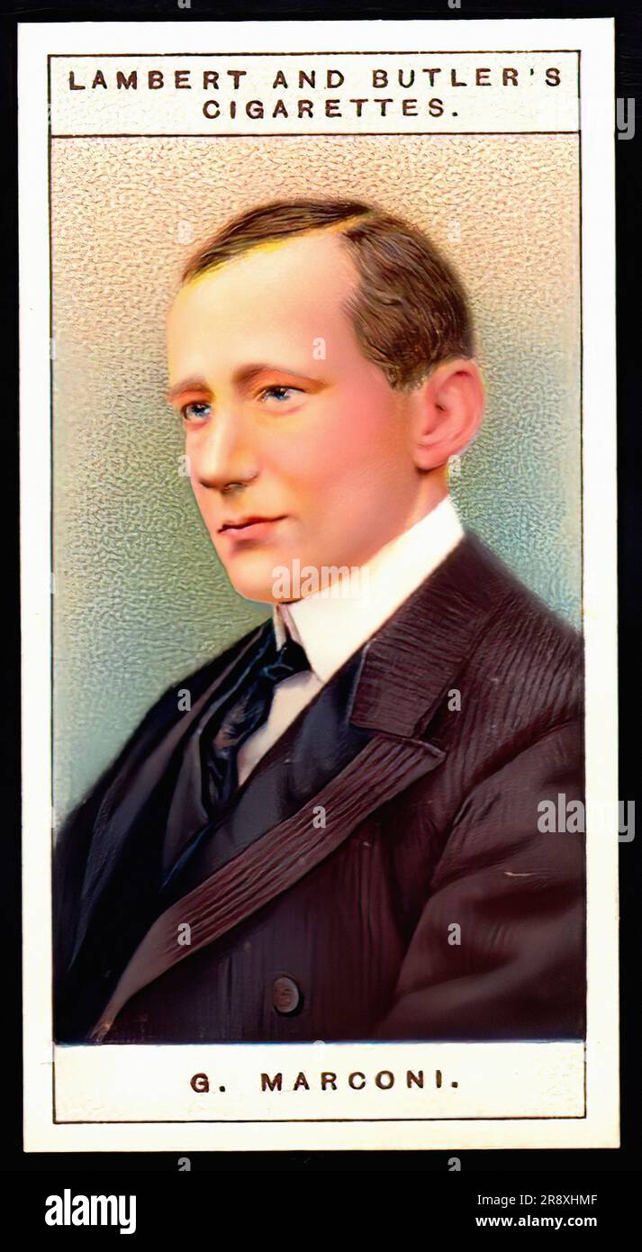 Guglielmo Marconi - Vintage Cigarette Card Stock Photo - Alamy