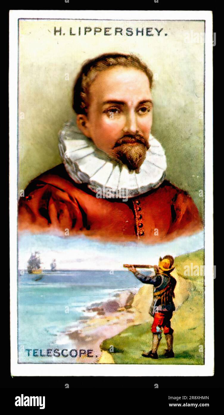 Hans Lippershey - Vintage Cigarette Card Stock Photo - Alamy