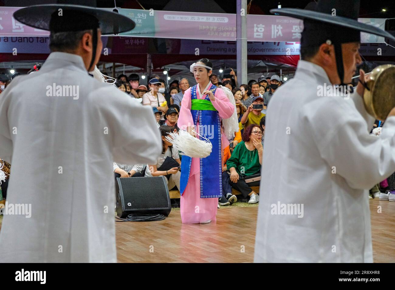 Gangneung, South Korea - June 21, 2023: Shamanistic ritual at the ...