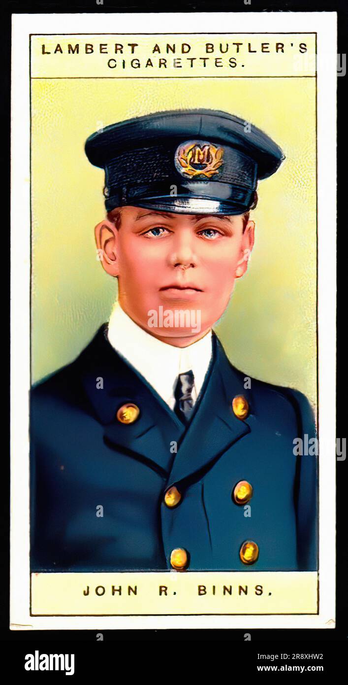 John R. Binns - Vintage Cigarette Card Stock Photo - Alamy