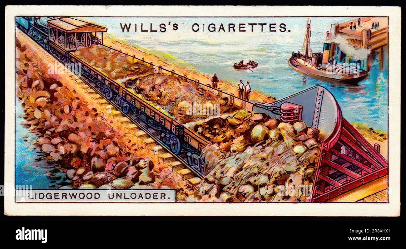Lidgerwood Unloader - Vintage Cigarette Card Stock Photo - Alamy