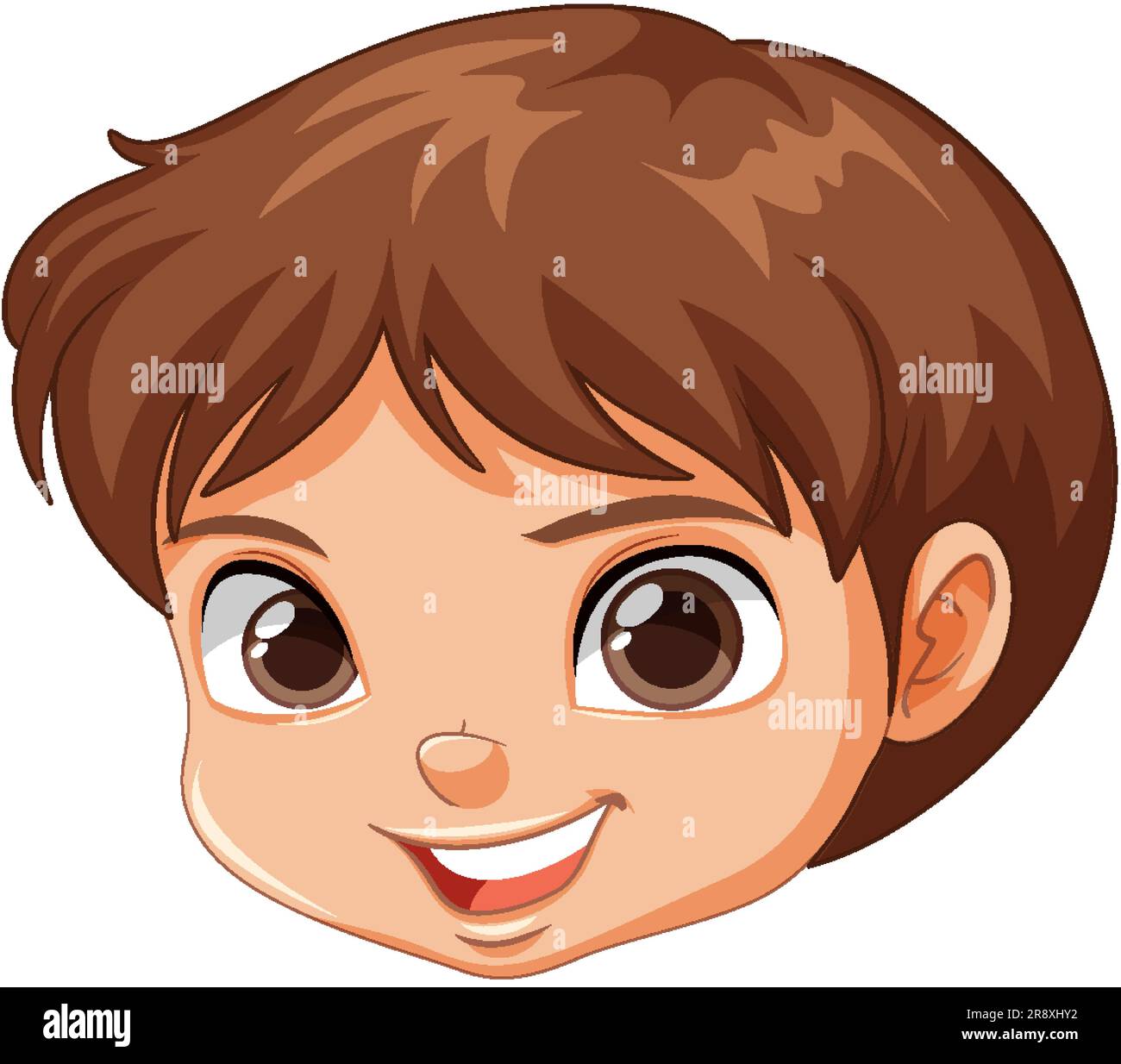 Cute boy face smiling illustration Stock Vector Image & Art - Alamy