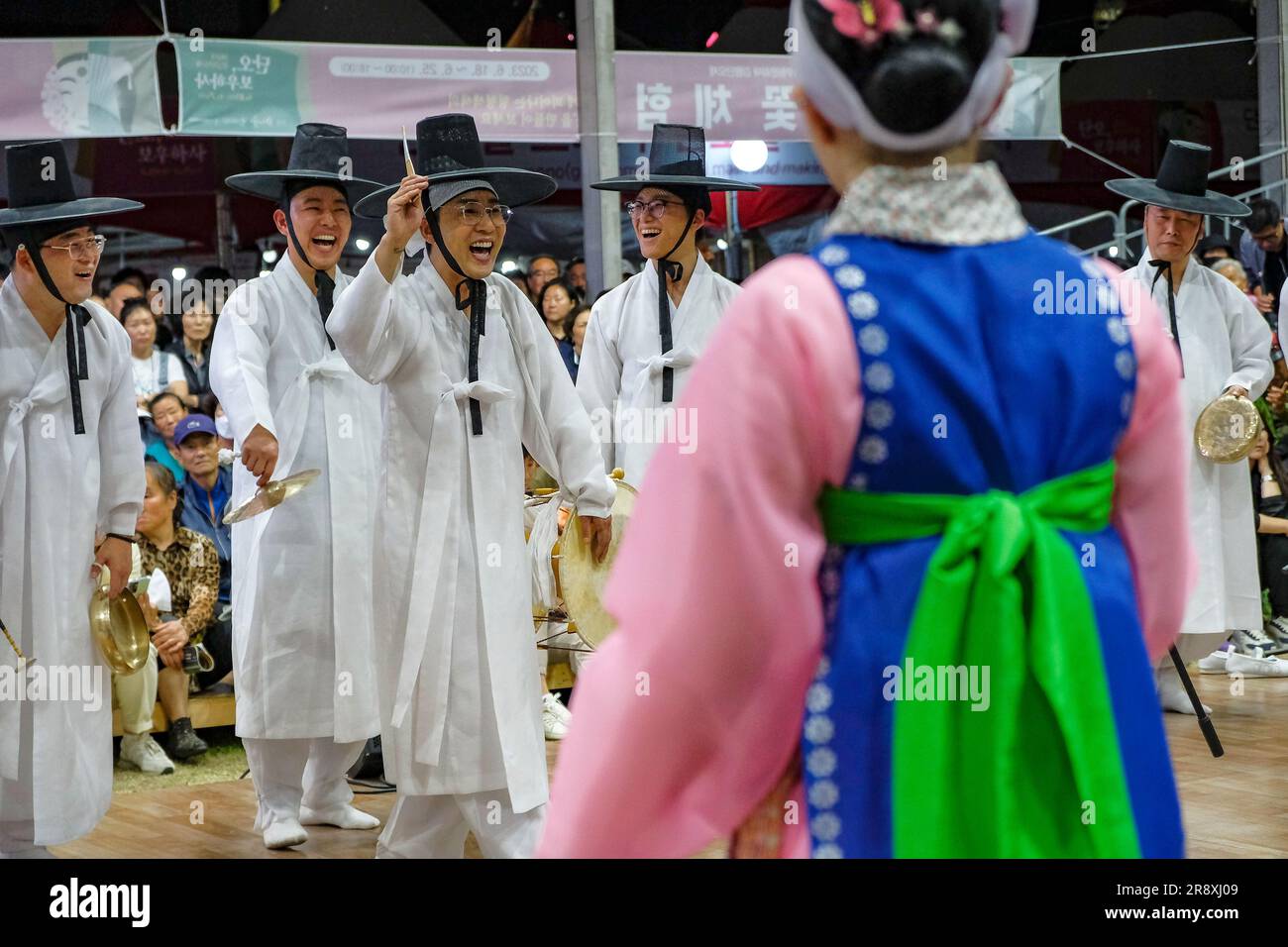 Gangneung, South Korea - June 21, 2023: Shamanistic ritual at the ...