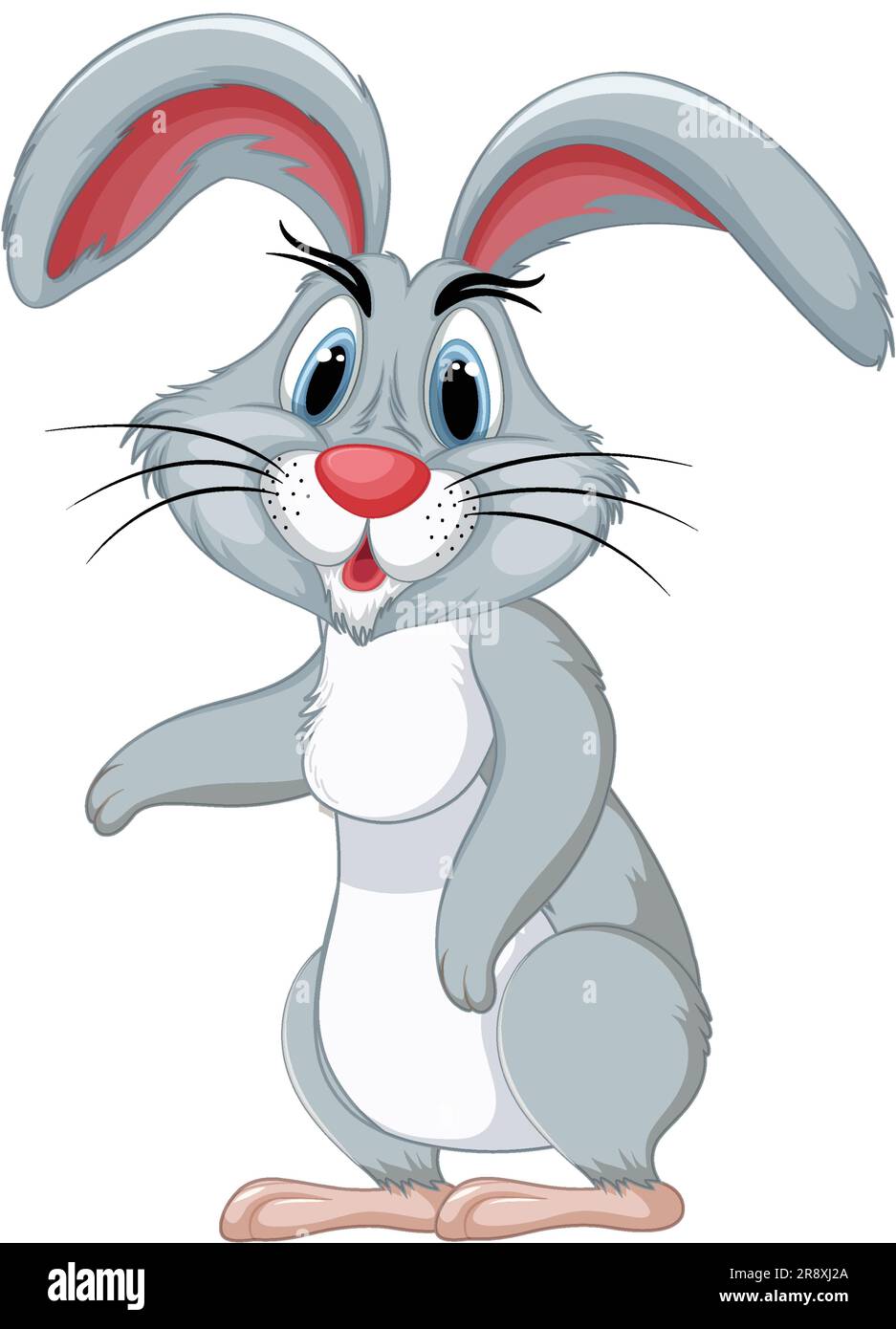 Adorable Rabbit Standing Up illustration Stock Vector Image & Art - Alamy