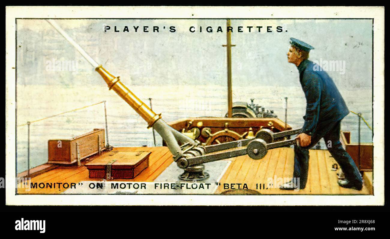 Monitor Jet, Onboard Motor Fire-Float Beta III - Vintage Cigarette Card ...