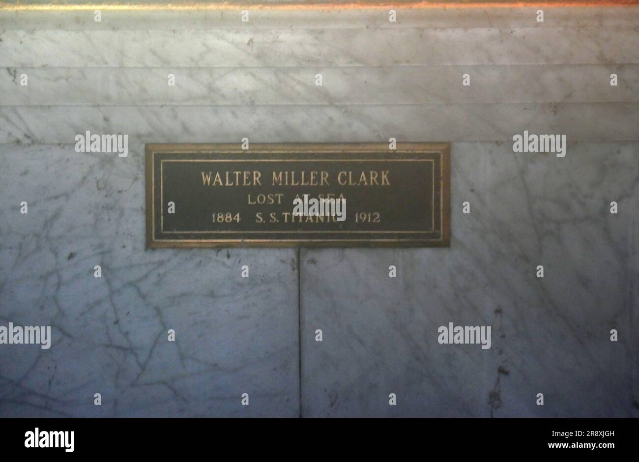 Los Angeles, California, USA 22nd June 2023 Titanic Victim Walter Miller Clark Grave at ...