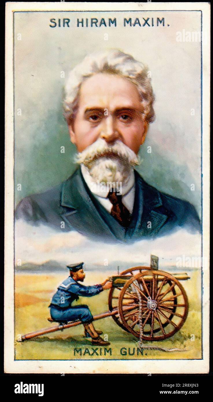 Sir Hiram Maxim - Vintage Cigarette Card Stock Photo - Alamy